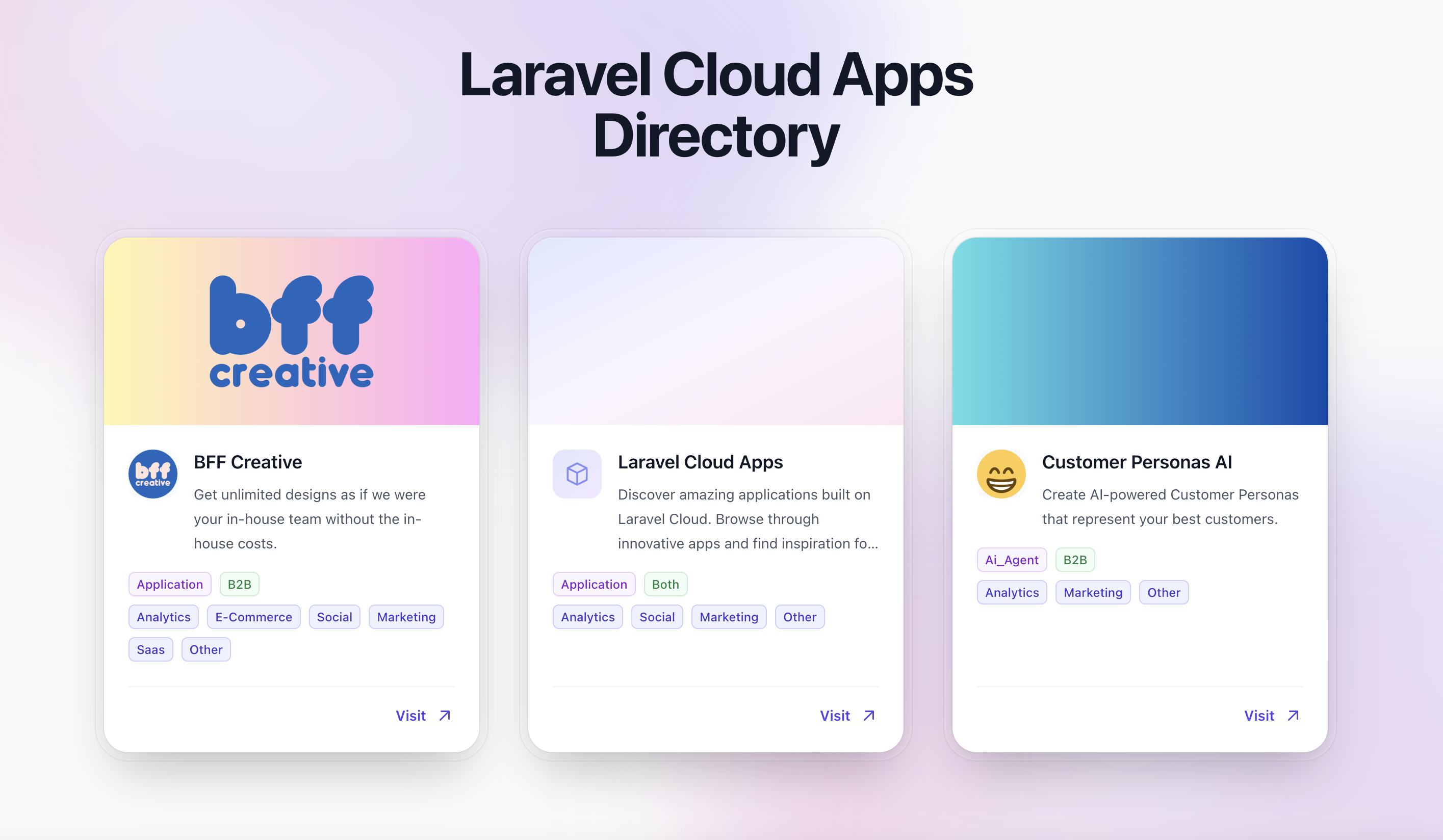 Laravel Cloud Apps Directory Laravel Cloud Apps Directory